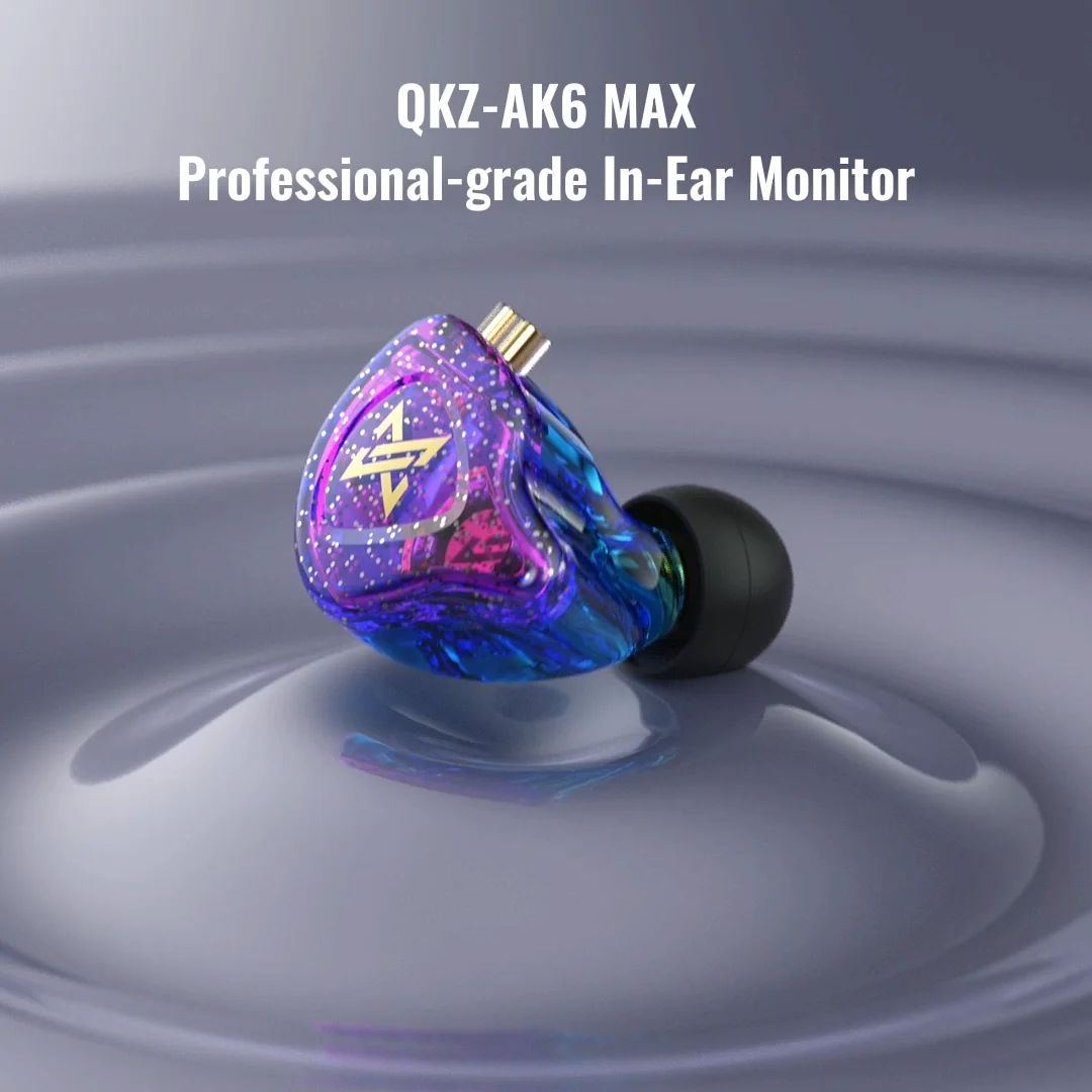 Qkz Ak6 Max Gold Plated 2 Pin Replaceable Cable Black Transparent Blue ...