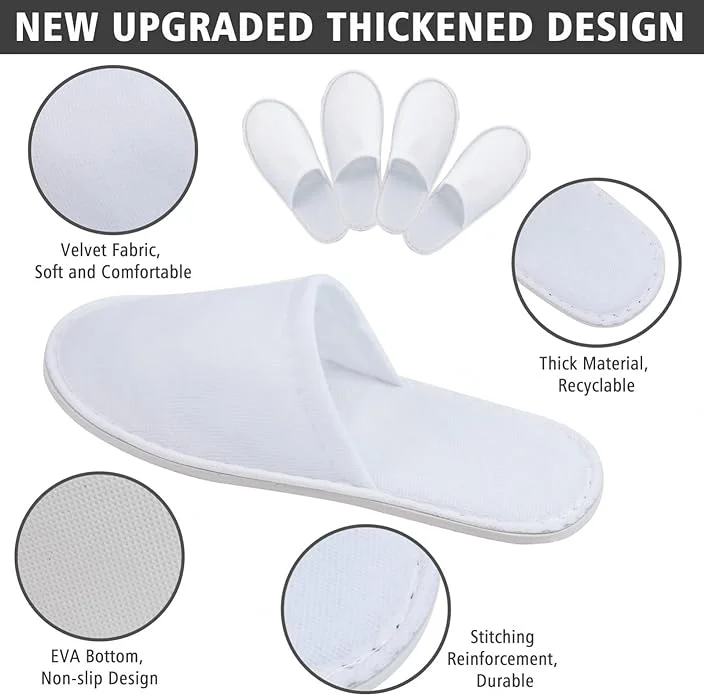 Oem Eco Friendly Hotel Slippers Luxury Custom Disposable Slippers With ...