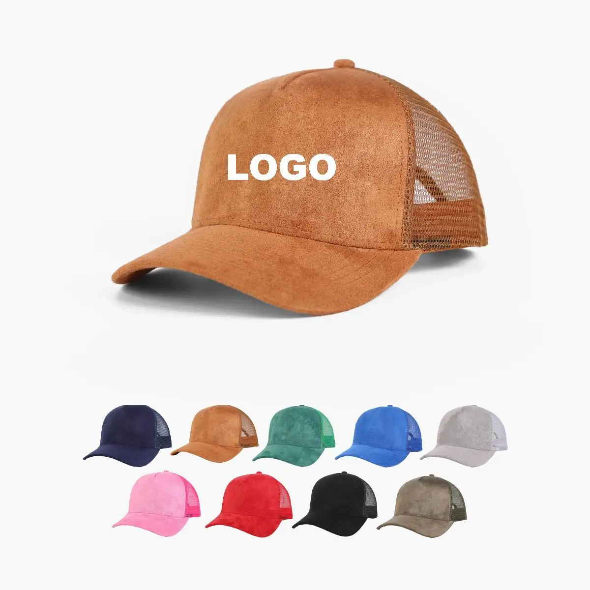 Wholesale Blank Mesh 5 Panel Suede Trucker Hats Custom Logo Vintage ...