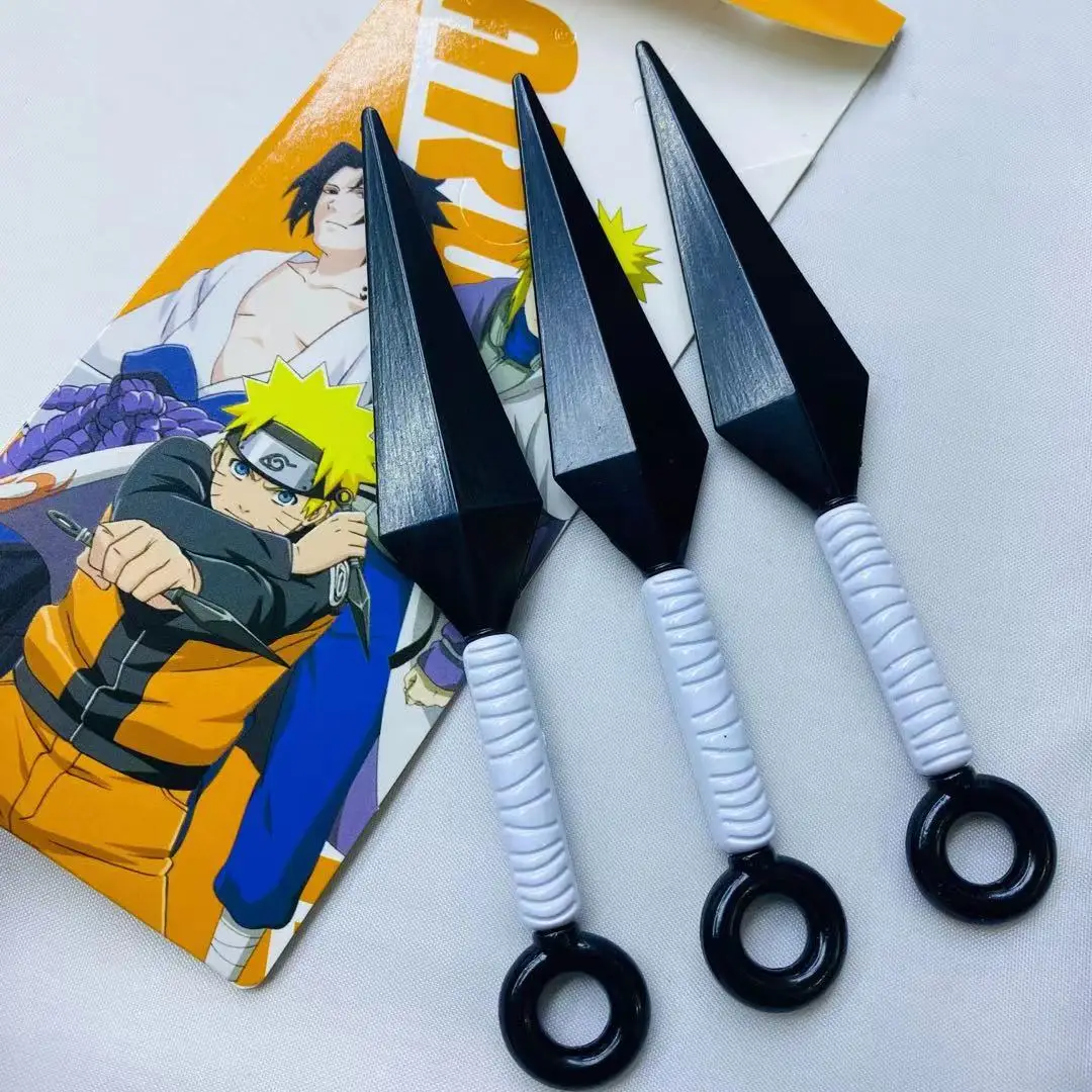 Anime Kakashi Gaara Sasuke Kunai Weapon Pendant Keychain Ring Set Ninja ...