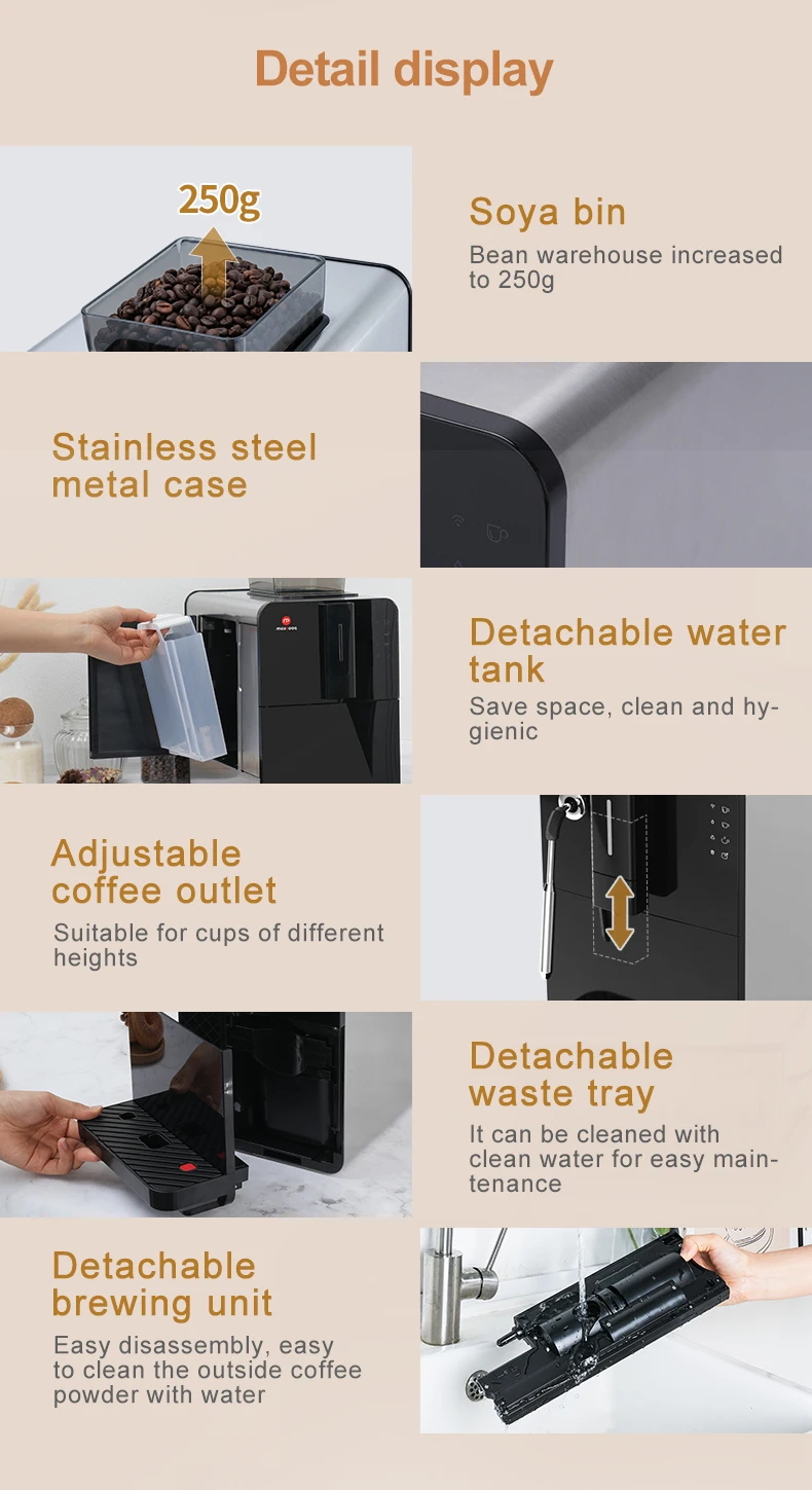 220V Smart Home Electric Espresso Machine - Fully Automatic