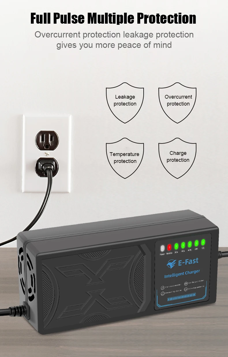 E-FAST 60V 45AH Battery Charger - Automatic Lead Acid Charger