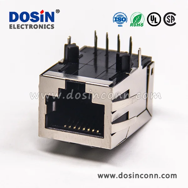 10 핀 RJ45 모듈 커넥터 여성 Lan 포트 단일 Poe 10-Polige 잭 소켓 플러그 Conector 짧은 이더넷 ...