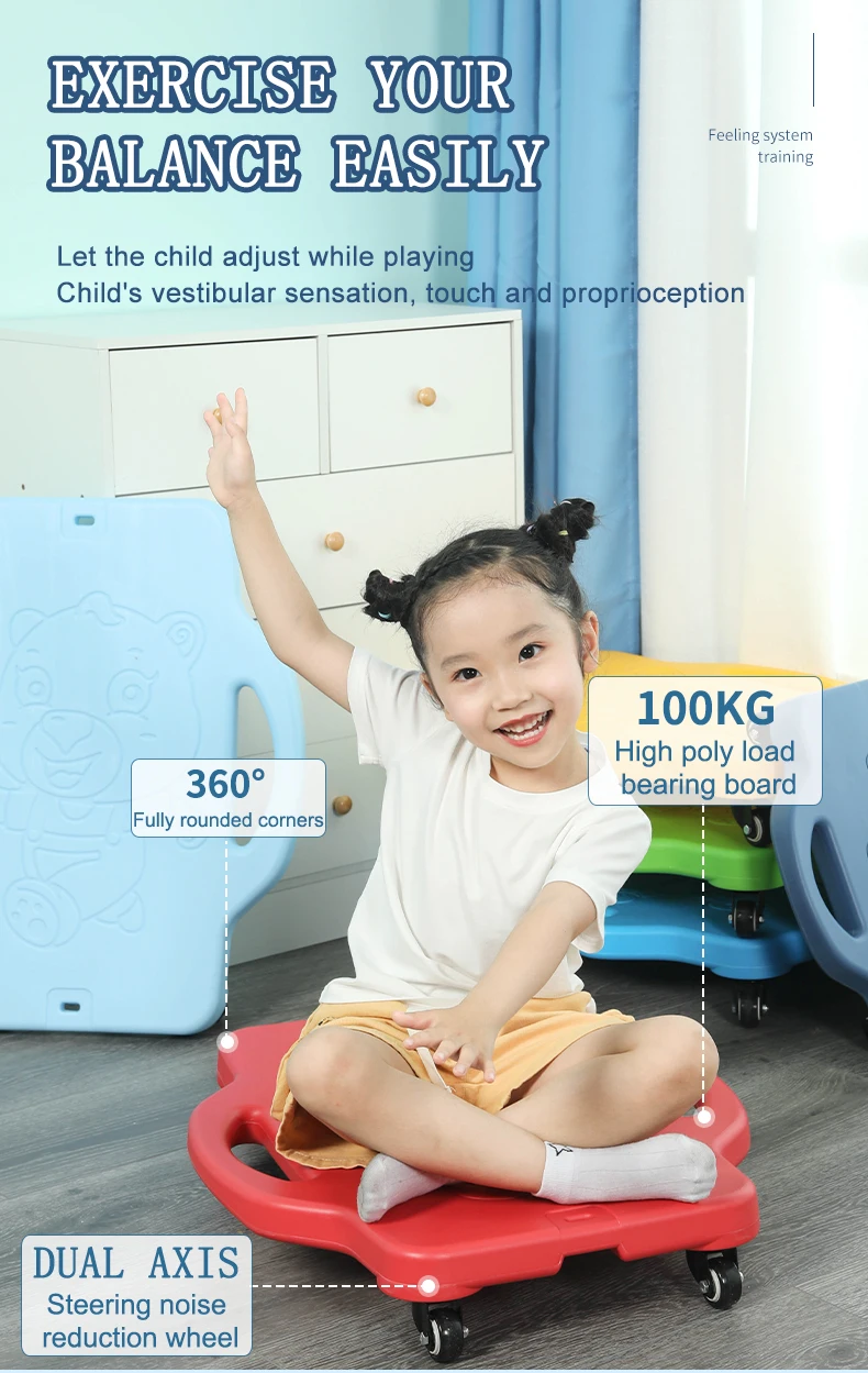 Scooter Board with Handles Gym Scooters for Kids,Plastic Floor Scooter ...