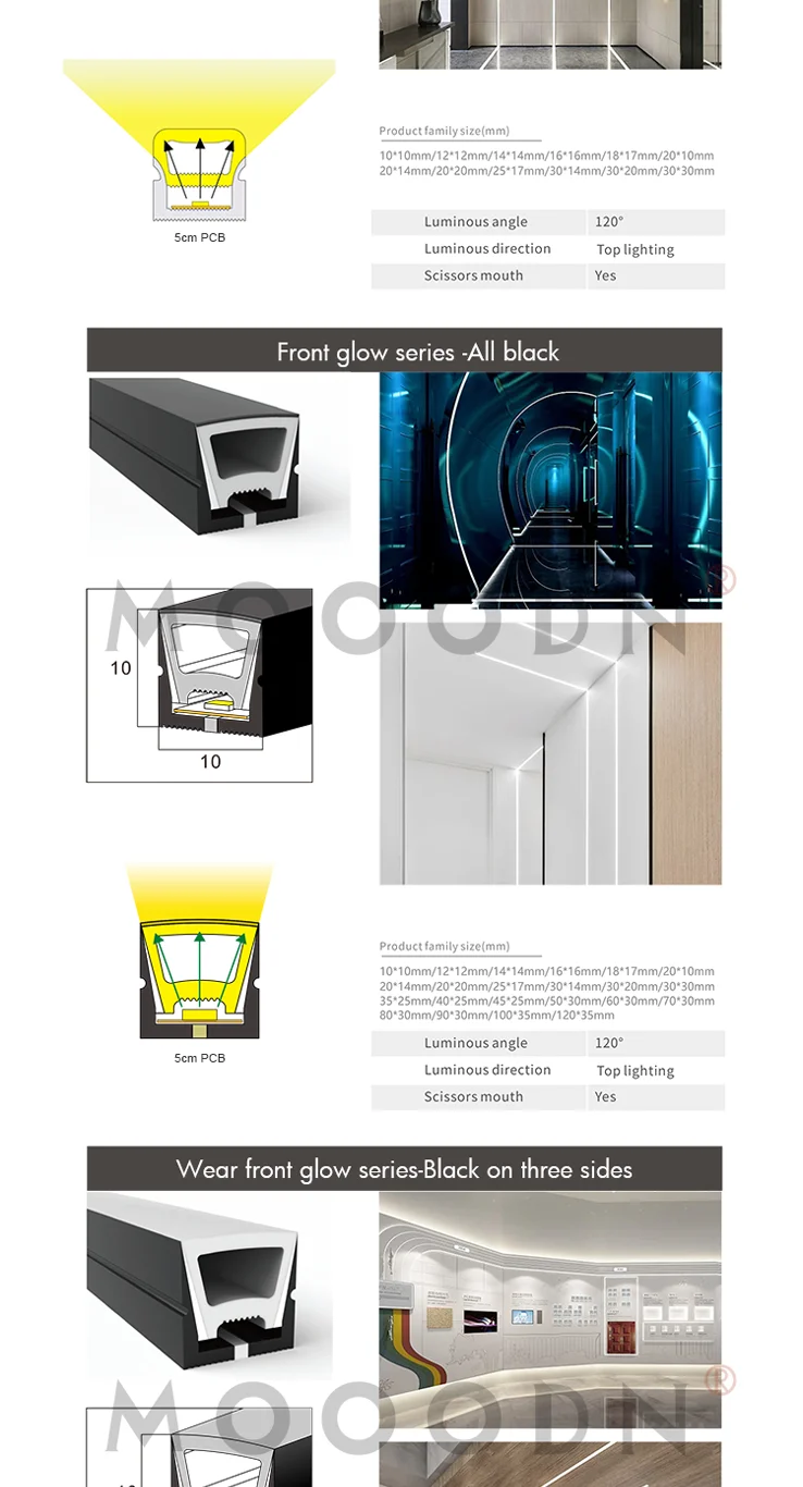 Outdoor or Indoor Full Spectrum IP68 Waterproof Neon Flex 12V or 24V ...