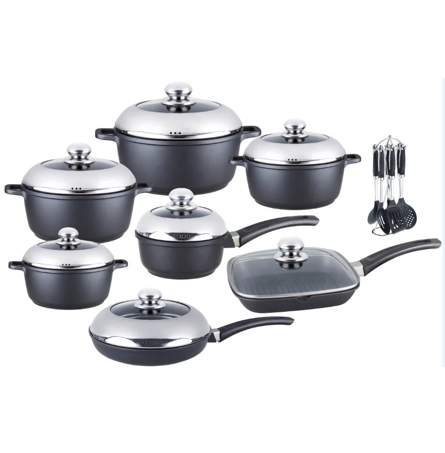 21PCS wholesale big commercial kitchen pan /aluminum alloy nonstick ...
