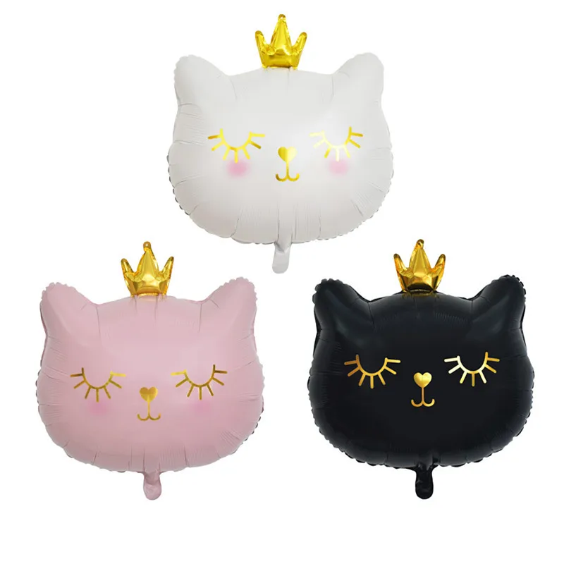 Crown Cat Foil Balloons Cartoon Balloon Party Backdrop Decoration - Buy ...