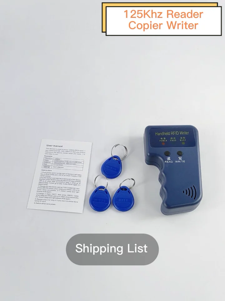 125khz Reader Replicator Read & Write T5577 Card Id Keyfobs Reader ...