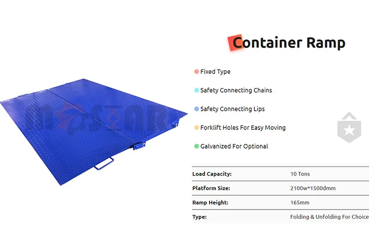 10 Tons Container Loading Ramp Forklift Container Ramp Portable ...
