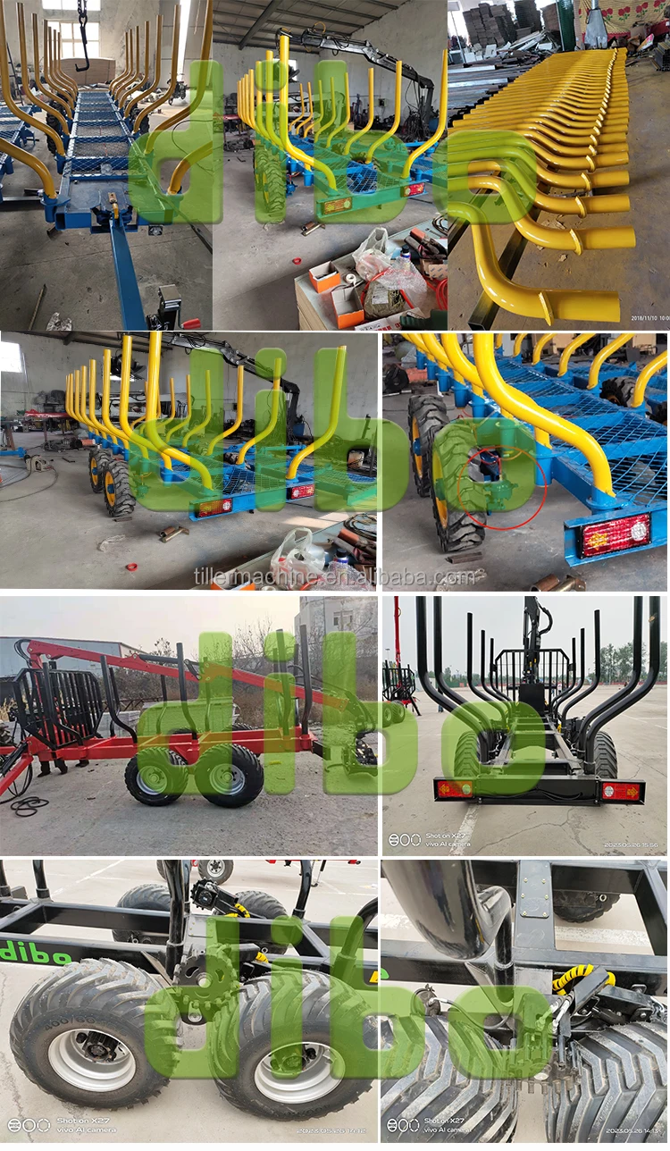 Forestry Machine - Hydraulic Log Grab/timber Crane Grab Trailer
