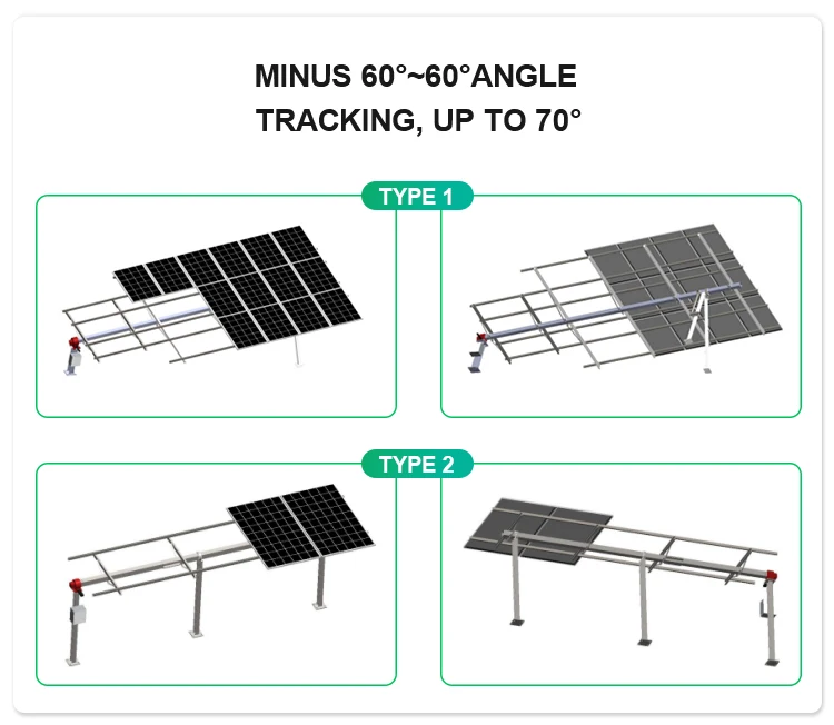 Roof Mounted 20KW Single Dual Axis Solar Panel Tracker System