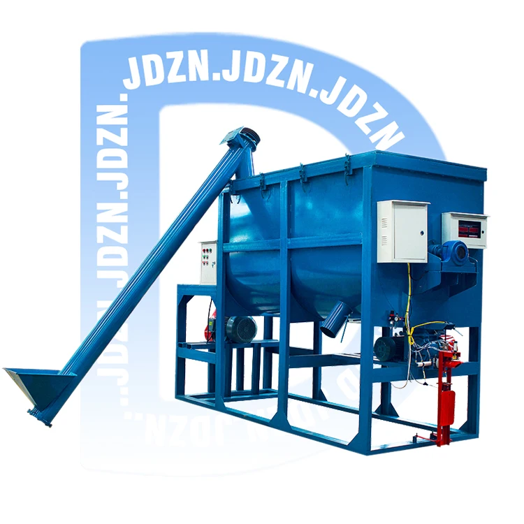 Horizontal 500kg batch peat soil mixing machine raw materials blender ...