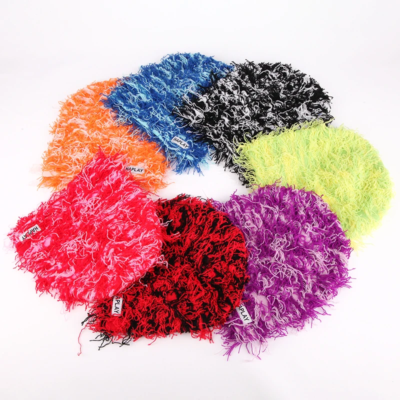 Wholesale Custom Cuffed Fuzzy Mohair Knit Warm Winter Fisherman Knitted ...