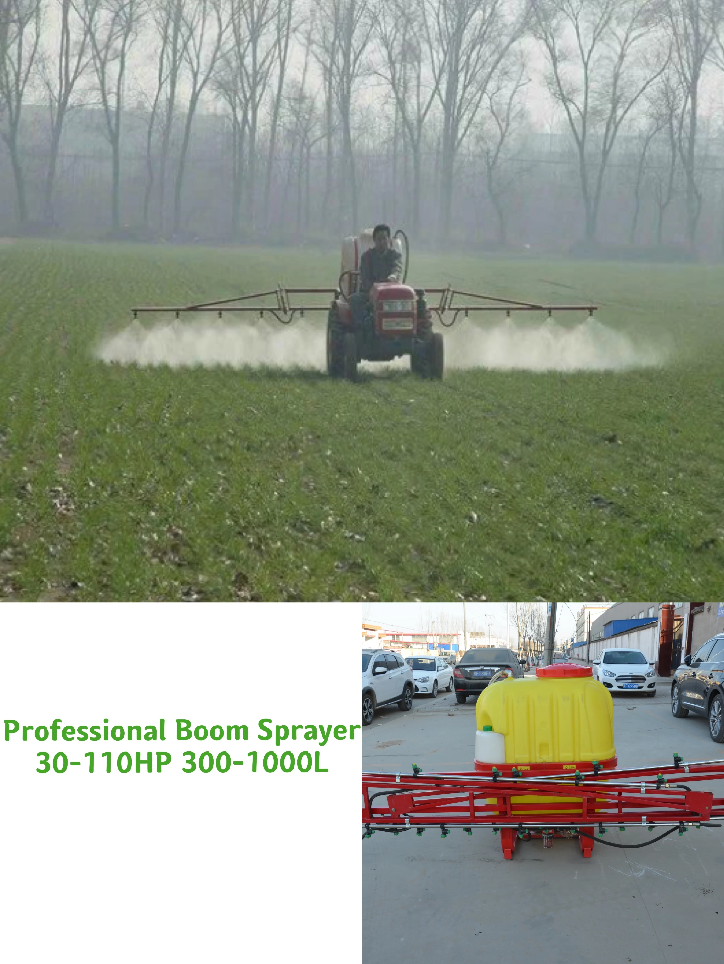 Farm Implement Tractor Mounted 500L Boom Sprayer - Easy to Operate