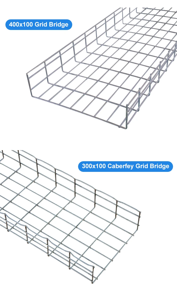 Bracket Type Wire Mesh Cable Tray Basket Durability Smooth Stainless ...