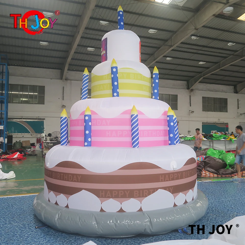 20ft Giant Inflatable Birthday Cake Model with Candles for Party ...