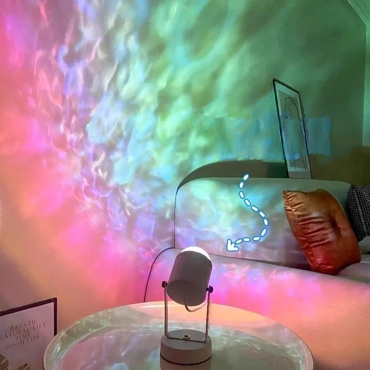 Influencer Dynamic Water Ripple Projector Sunset Lamp Live Background ...