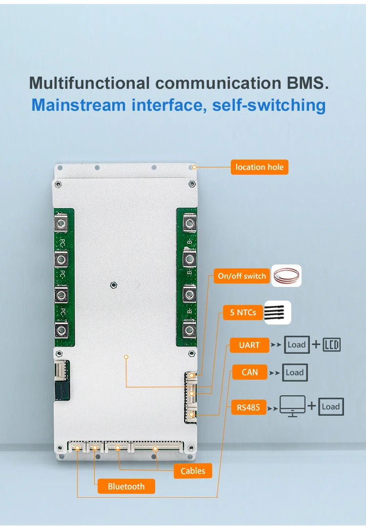 Tdt Ais156 4ntc Bms 12s-24s 40a/60a/100a/150a/200a High Voltage 36v/48v ...