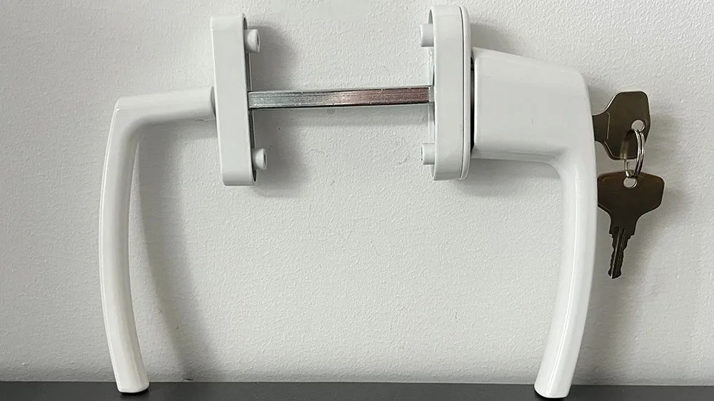 Upvc Narrow Base Double Side Door Handle With Key Customized For Russia ...