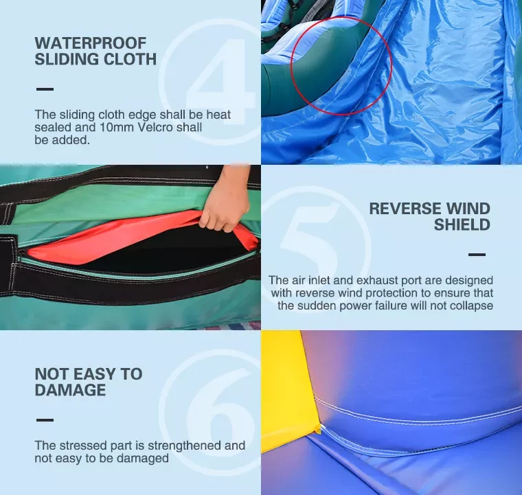 Custom Commercial Outdoor Animal Sea World Slides Inflatable Dry Slides ...