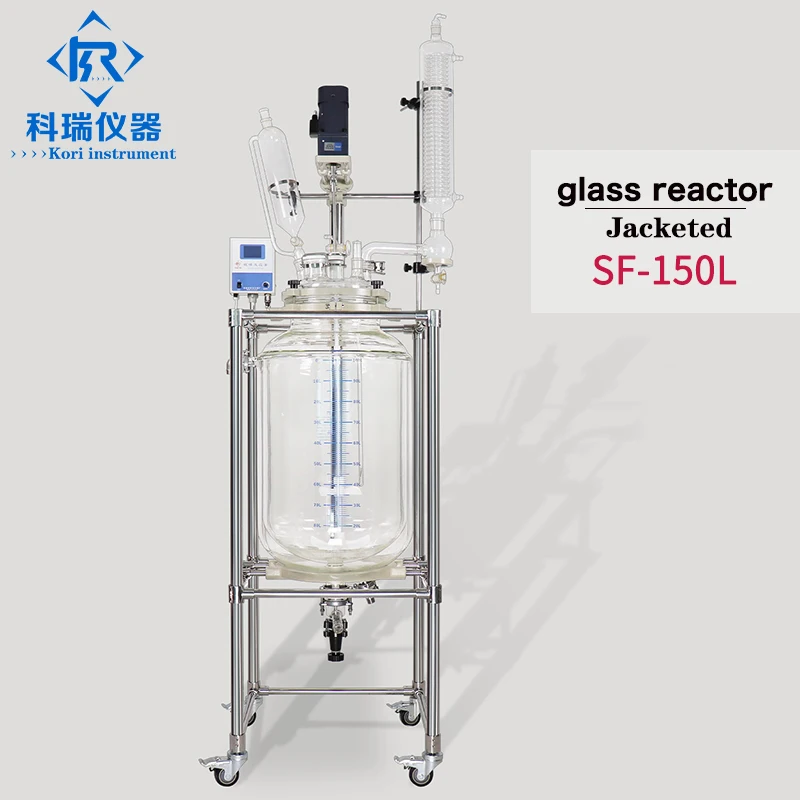 Lab Jacketed Chemical Reactors 1L to 200L Glass Reactor Vessel with ...
