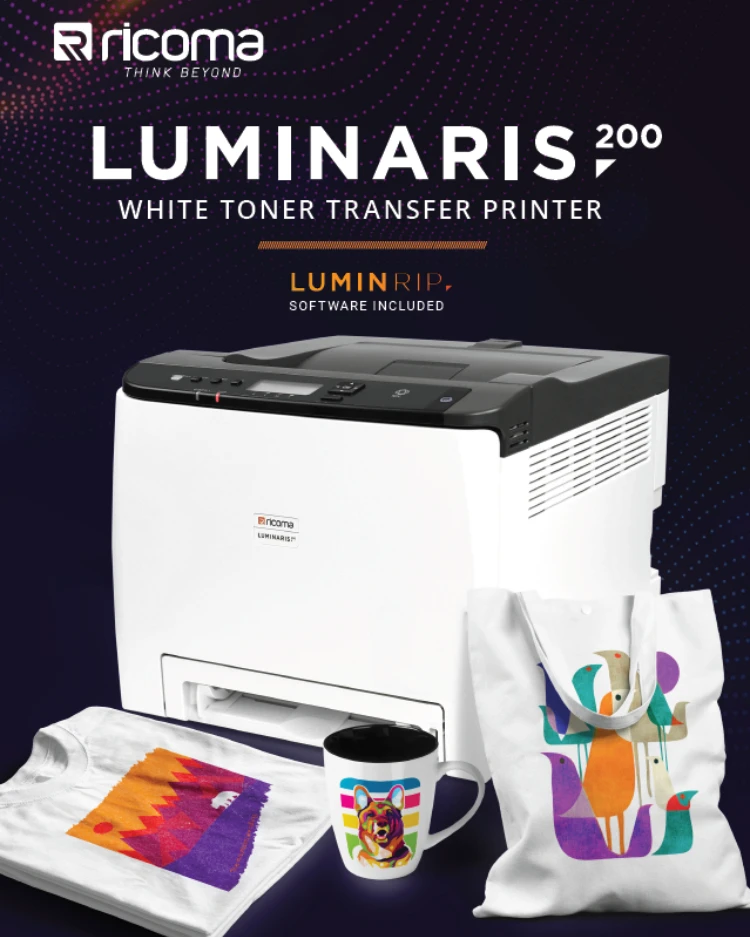 RiCOMA Automatic DTF CMYK White Toner Printing Machine Multifunction ...