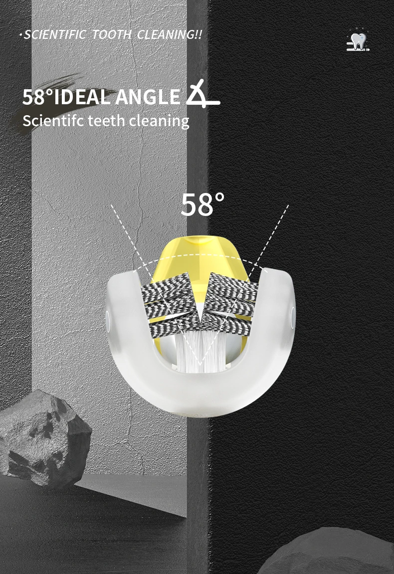 Oralgos Three Sided Toothbrush - Ideal for Complete Teeth Care