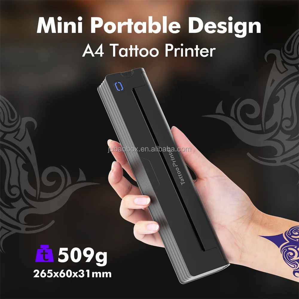 A41 Tattoo Stencil Printer Wireless Portable Tattoo Printer Kit Thermal ...