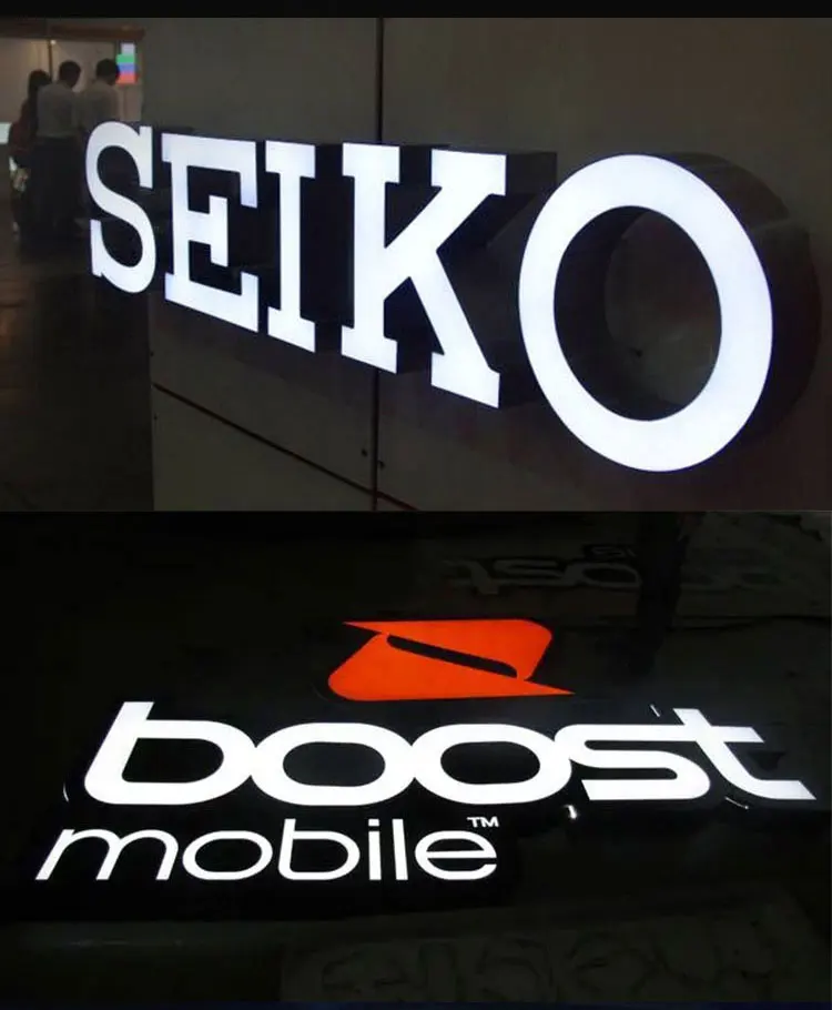 Wholesale Commercial Illuminated Store Logo Sign 3d Acrylic Metal ...