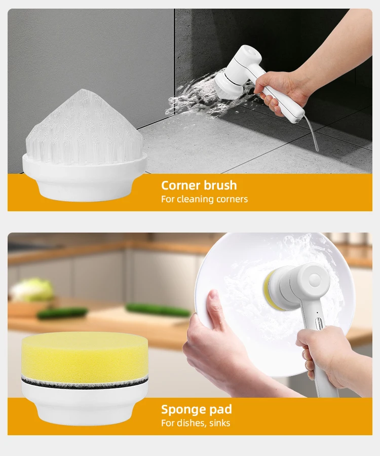 Jesun Multifunctional Hand Held Electric Cleaning Brush Set Automatic ...