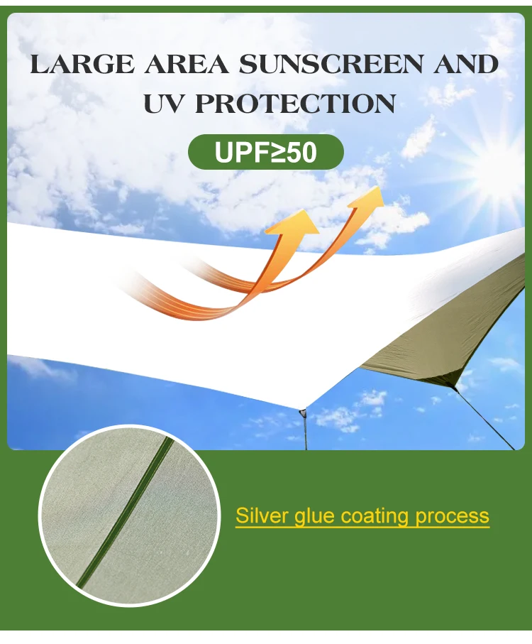 Camping Tent Rain Fly Outdoor Fly Tarp Waterproof Shelter Lightweight ...