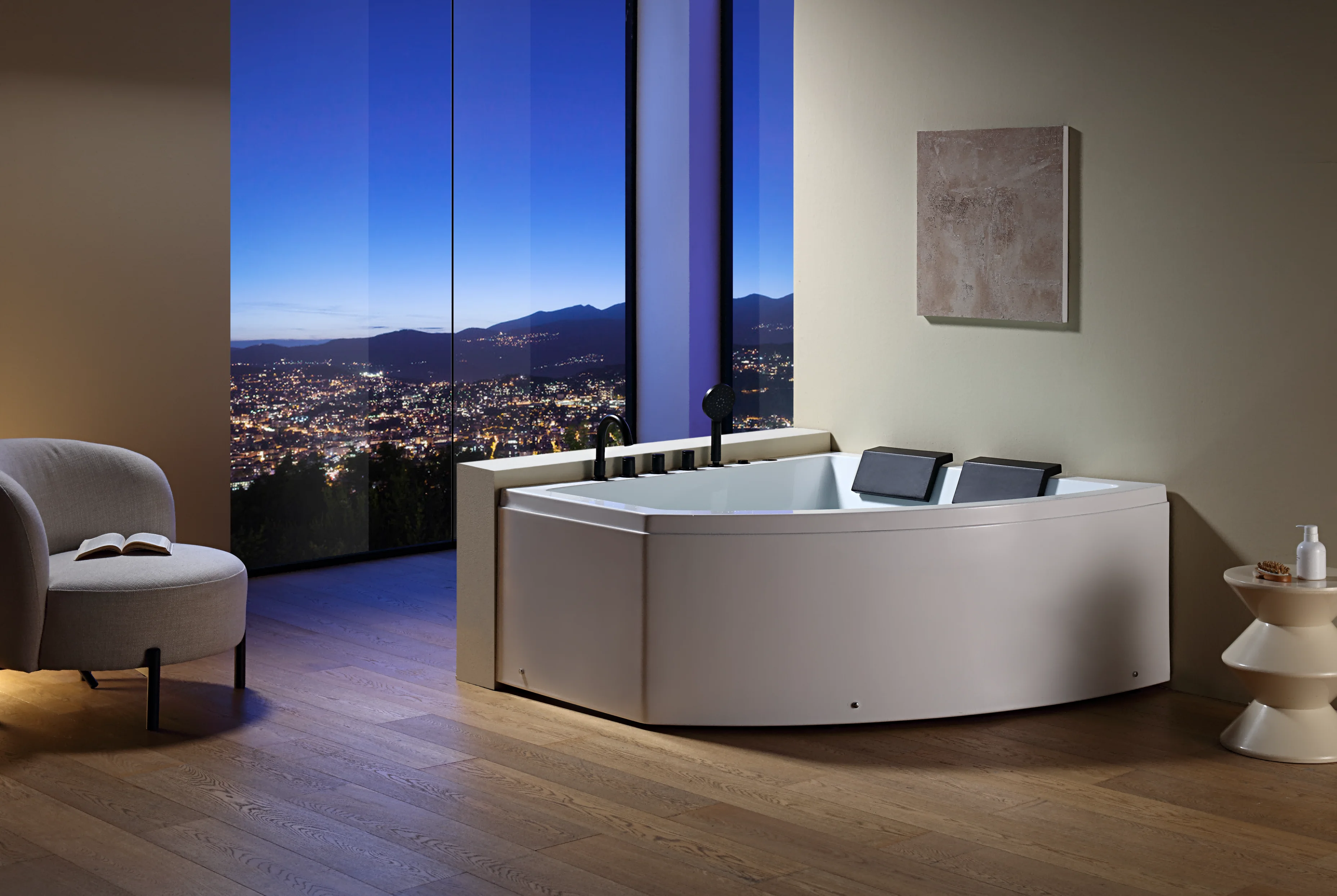 Modern White Small Bathtub Acrylic Corner Whirlpool Bathtub - Buy Small ...
