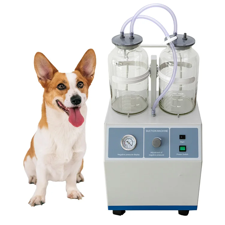 Medical Portable Phlegm Vacuum Suction Pump Unit Vet Suction Machine