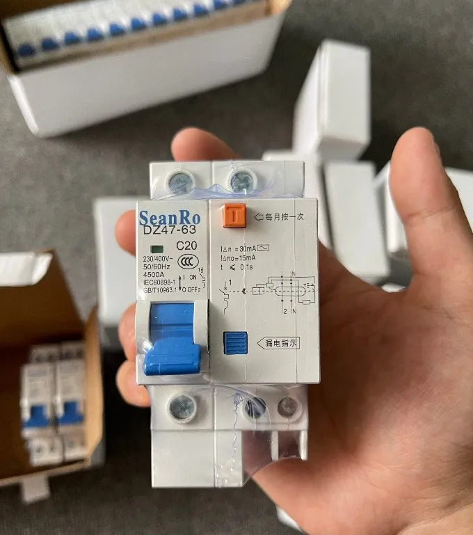 Seanro Type A Ac Class Rcbo 110v 220v Rccb 40a 63a 30ma Residual ...