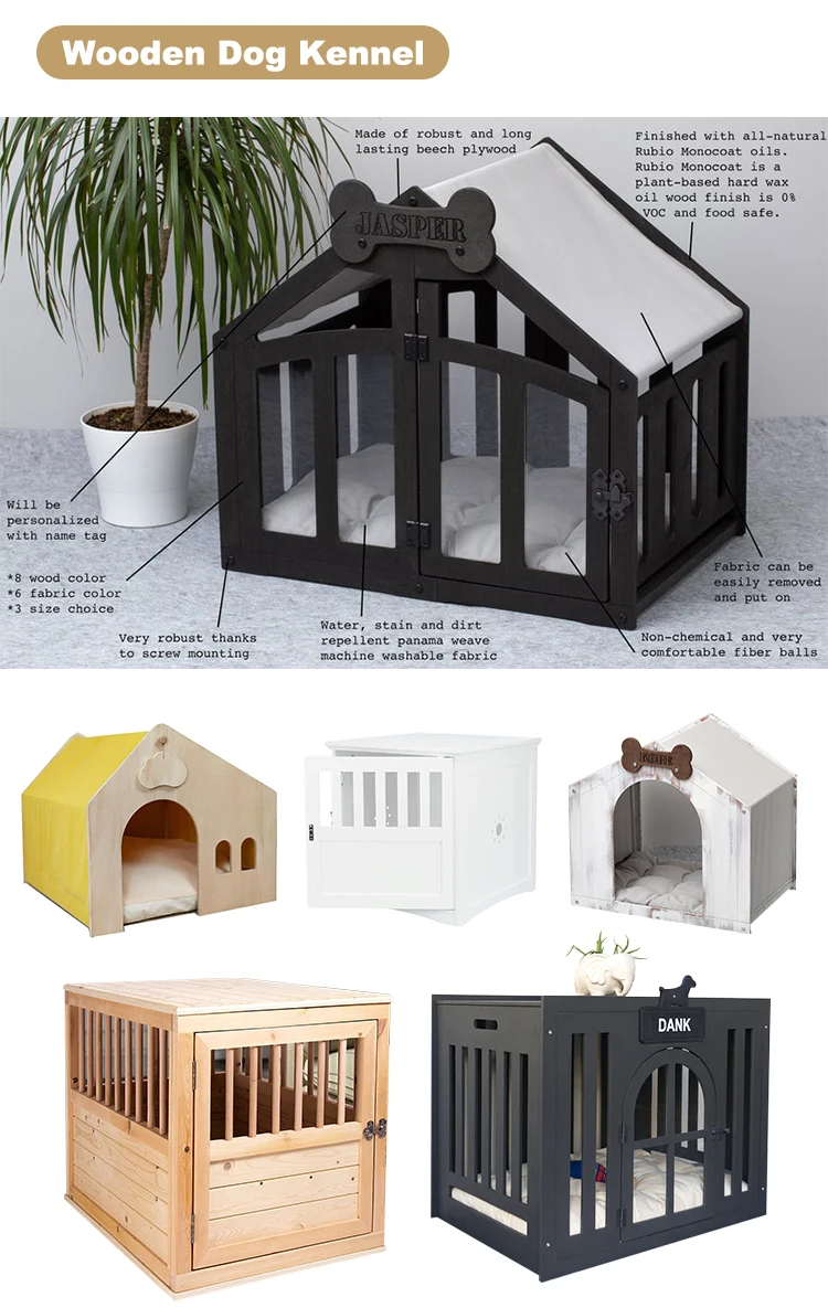 Modern Wooden Handmade Kennel with Door Pet Fashion Dog Bed| Alibaba.com