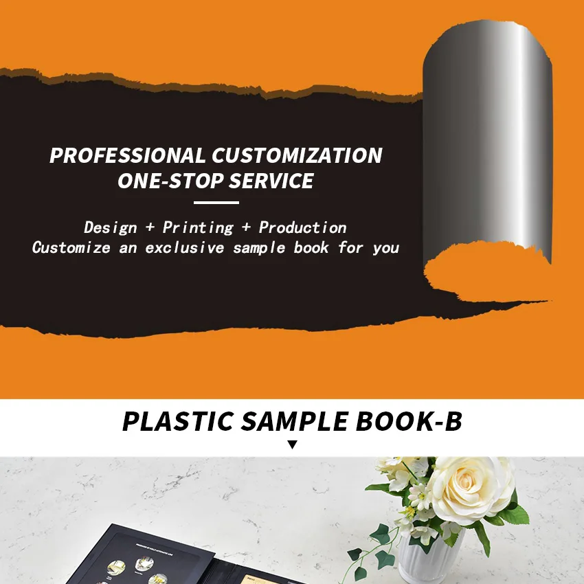 Stone Display Folder - Plastic Sample Box & Ceramic Rack