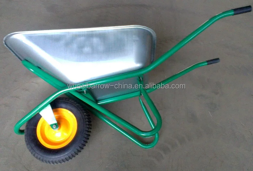 Plastic Bin Wheelbarrow Dual Wheel Home Wheelbarrow Yard Garden Cart ...