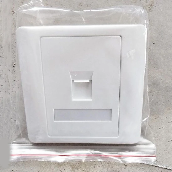 1port Double Ports Cat5e Cat6 Utp Network 86 Face Plate Wall Socket ...