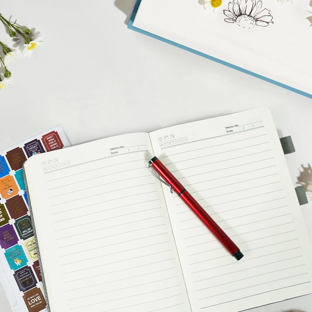 Luxury PU Leather Notebook with Customised Logo Business Stationery