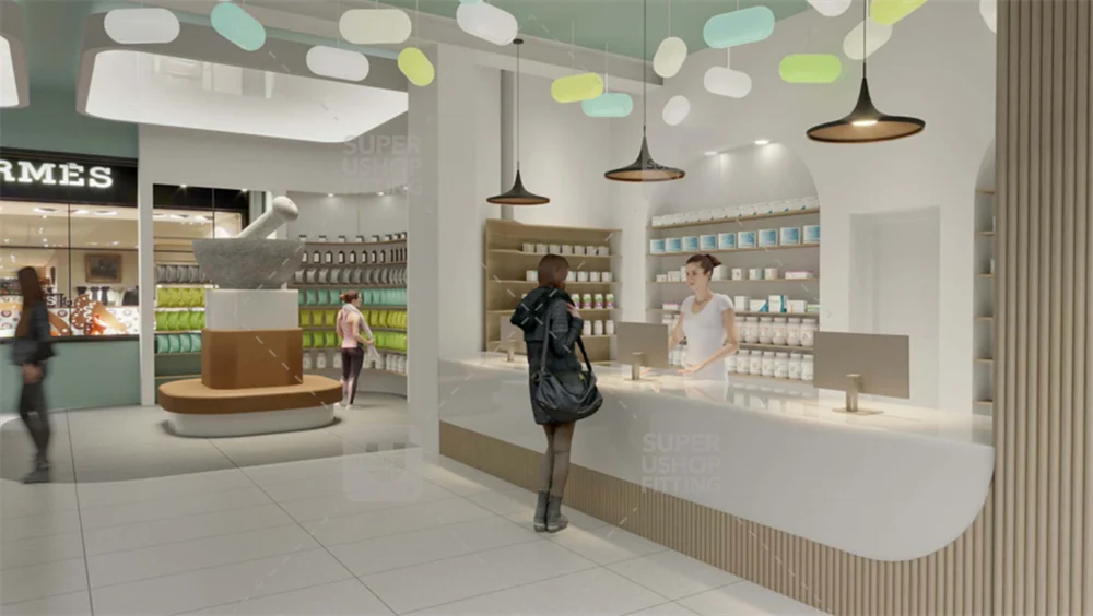 Retail Store Design Medical Pharmacy Display Stand Medicine Gondola ...