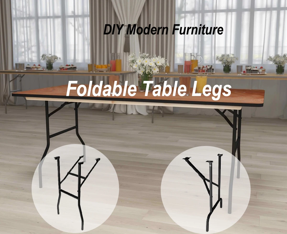 Wholesale Black Color Metal Long Farmhouse Banquet Round Iron Foldable ...