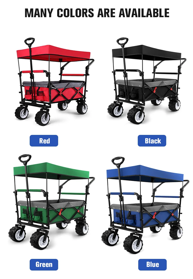 Push Pull Wagon Stroller Wagon Folding Wagon With Canopy For Kids - Buy ...