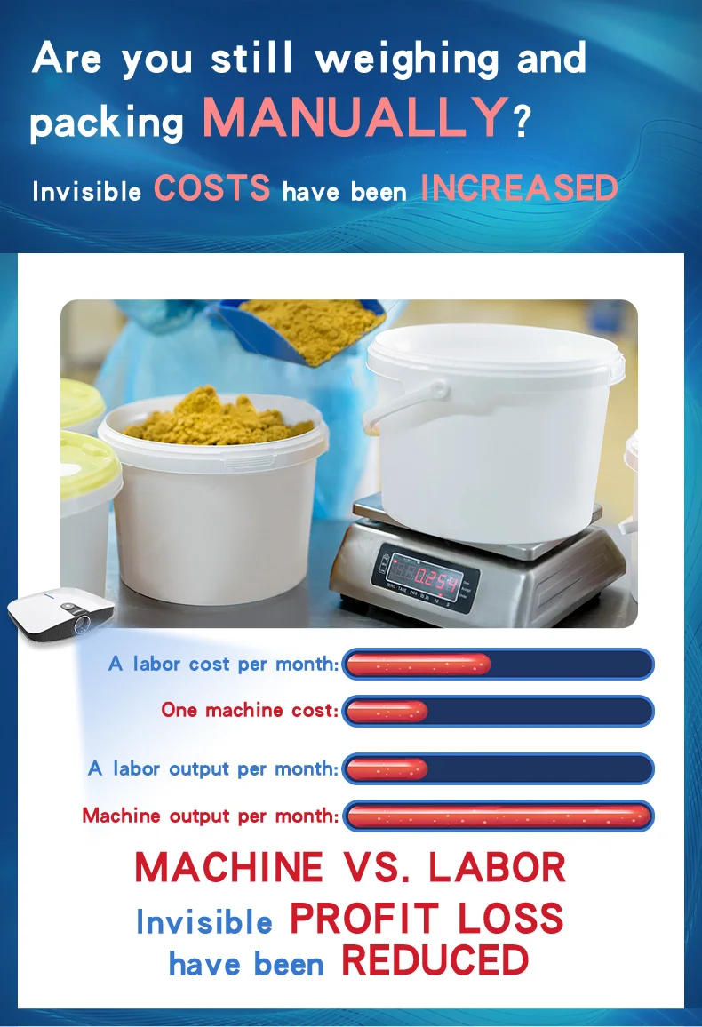 6000S Easy Use Large Weight Rice Packaging Machine Beans Nuts Powder ...