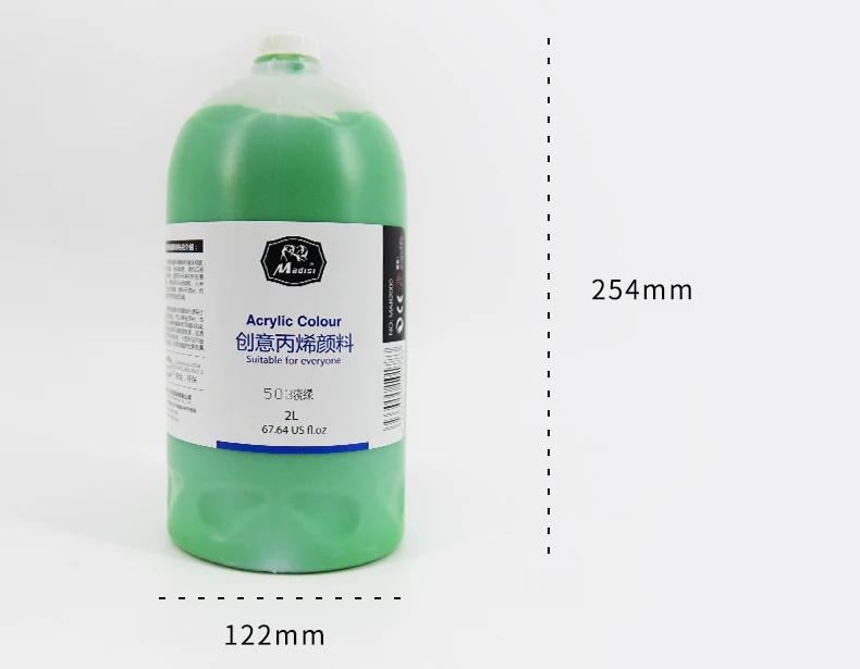 Non-toxic 2L High Flow Acrylic Paint 34 Colors for DIY