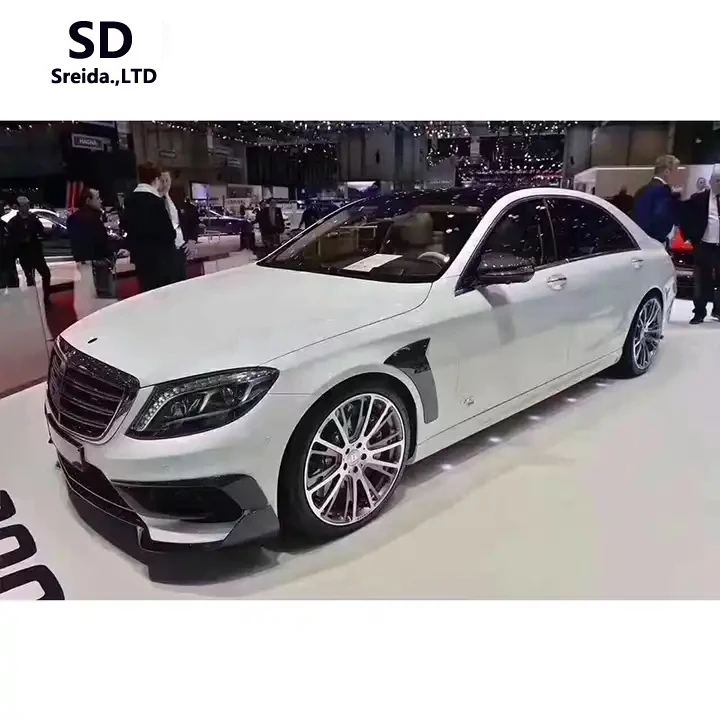 Auto Part Carbon Fiber Rear Bumper Spoiler Lip Front Lip For Mercedes S Class W222 S320 S350 ...