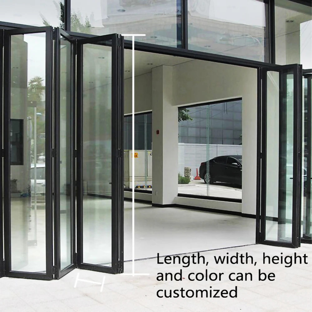 Extremely Narrow Steel Frame Glass Folding Door Living Room Waterproof ...
