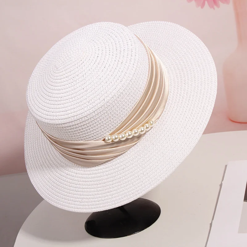 High Quality Summer Striped Straw Hat Adults Anti-ultraviolet Woven ...