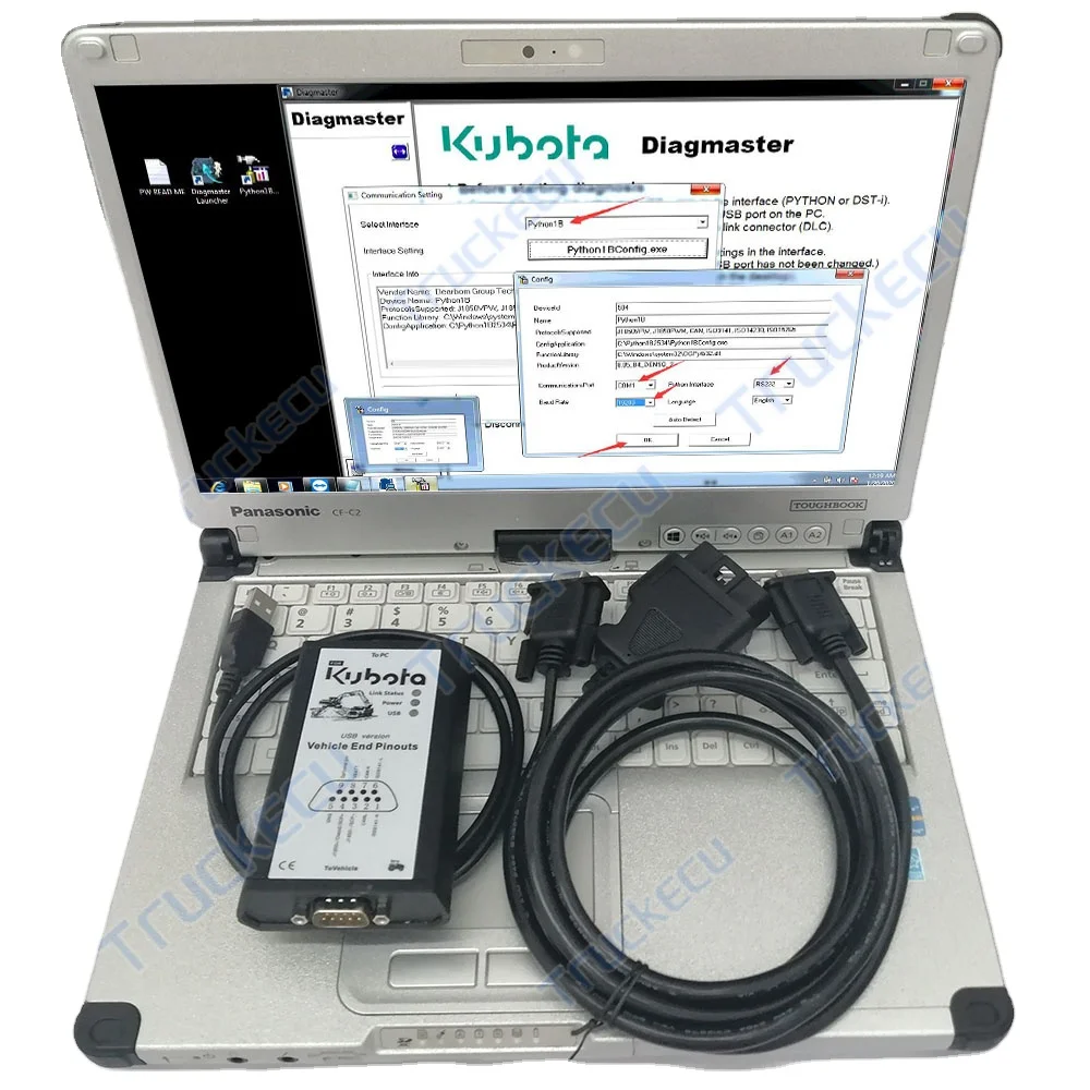 For Kubota Diagmaster Takeuchi Python Interface Construction Equipment ...