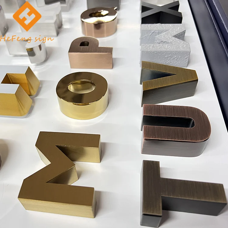 Portable 3D Advertising Sign Display Letters Sample Board Box