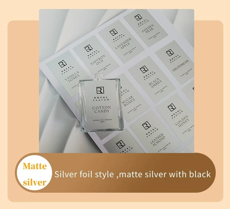 Custom Glossy Perfume Label Customization With Eco-friendly Material ...